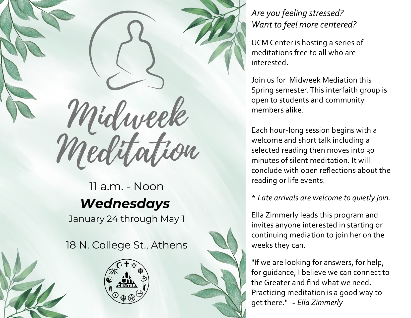 PROGRAMS – United Campus Ministry Center